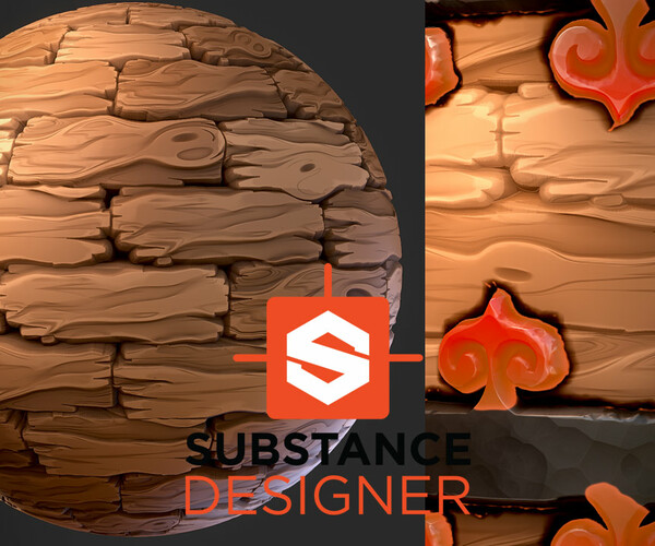 ArtStation - Stylized Wood and Pattern - Substance Designer | Game Assets