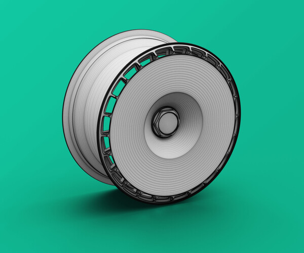 ArtStation - Rotiform Aerodisc Turbofan Rim/Wheel 3D Model + Designs ...