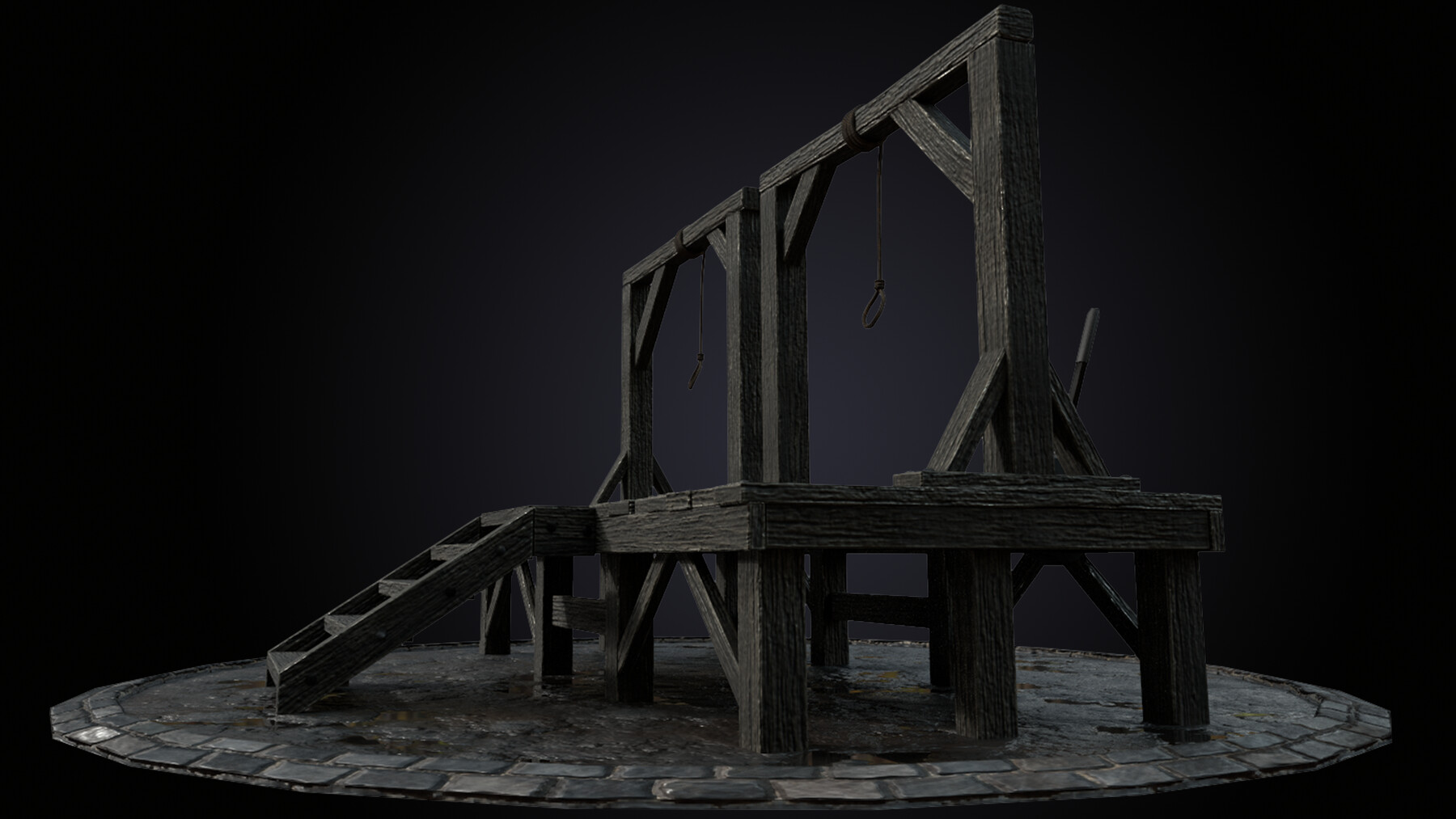 ArtStation - Medieval Gallows Model 3D Tudor | Blender | UE5 | Game Assets