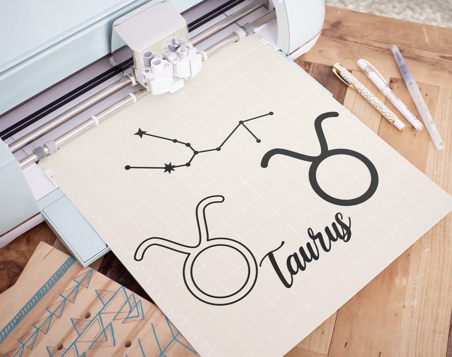 ArtStation - Taurus Zodiac Icons and Constellation Cut File Bundle svg ...