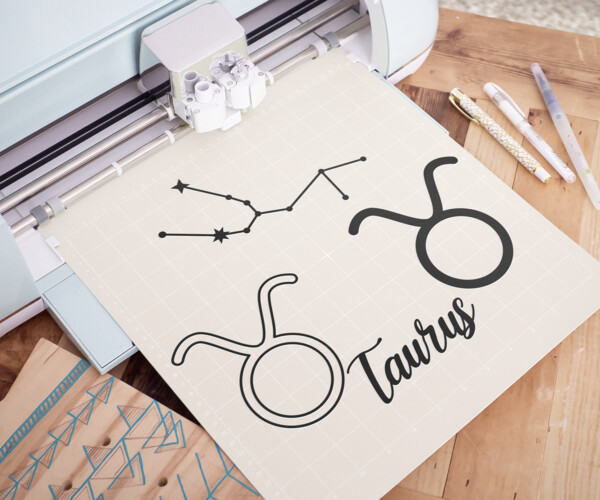 ArtStation - Taurus Zodiac Icons and Constellation Cut File Bundle svg ...