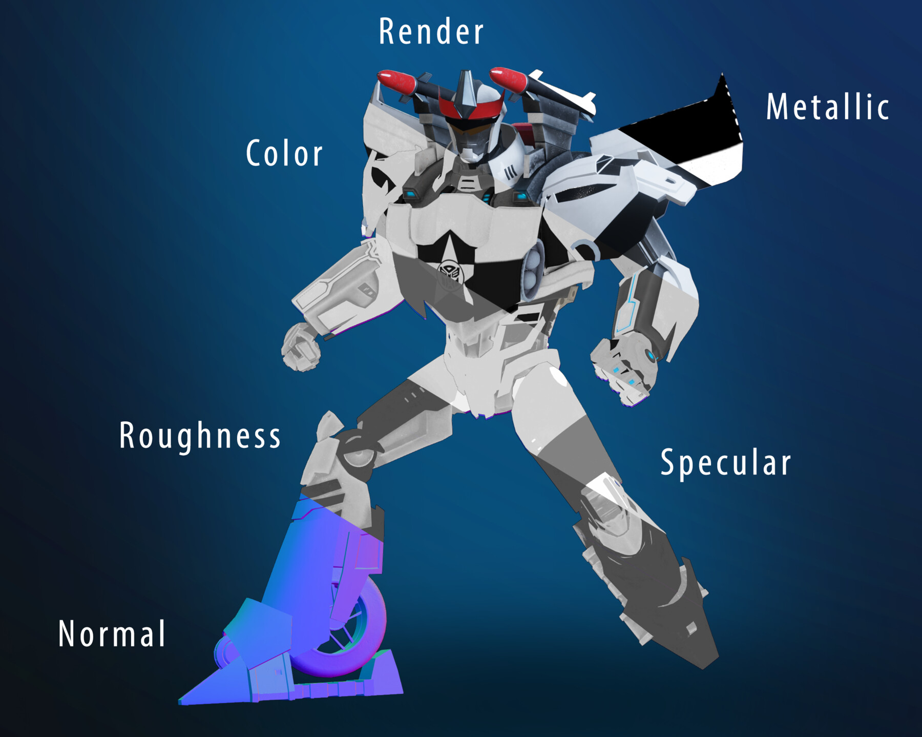 ArtStation - Prowl Transformers Prime 3D Character Rig | Game Assets