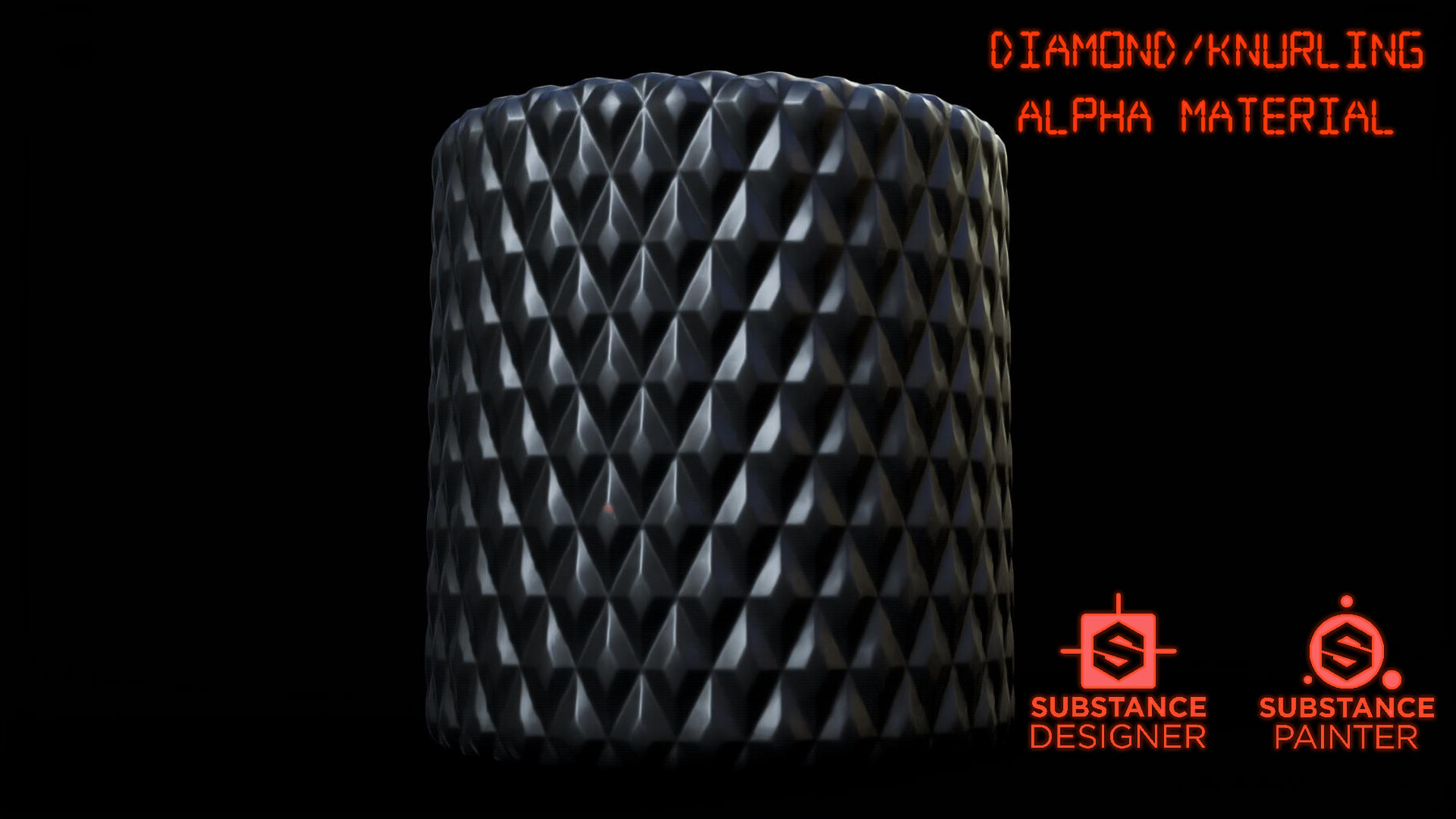 ArtStation - Free Diamon / Knurling Pattern Alpha Material | Brushes