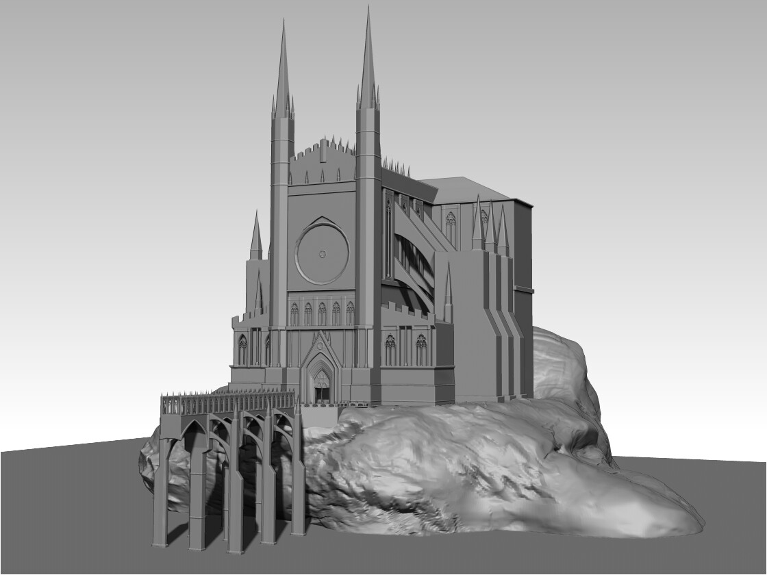 ArtStation - Gothic Cathedral environment LOW POLY | Game Assets