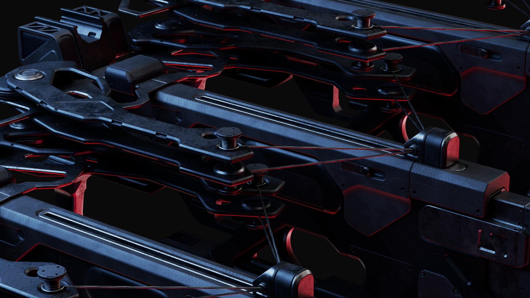 ArtStation - Futuristic Crossbow - 3D Model - SubD | Game Assets