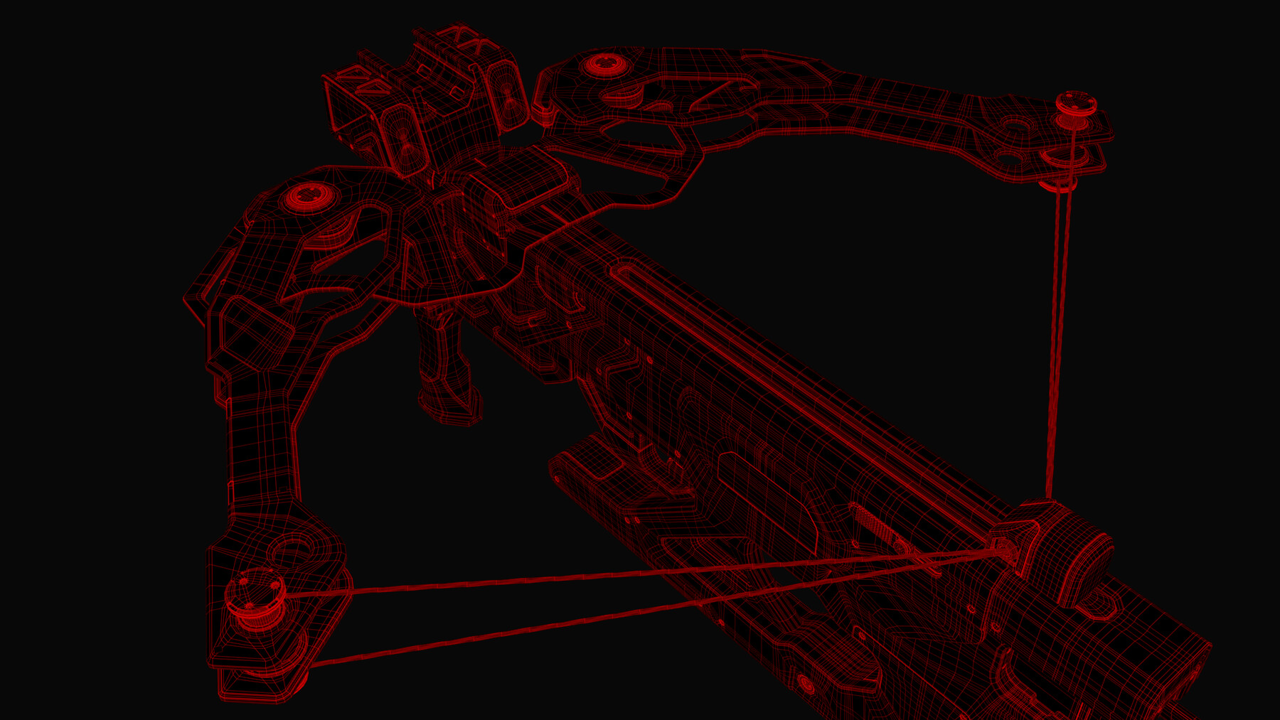 ArtStation - Futuristic Crossbow - 3D Model - SubD | Game Assets
