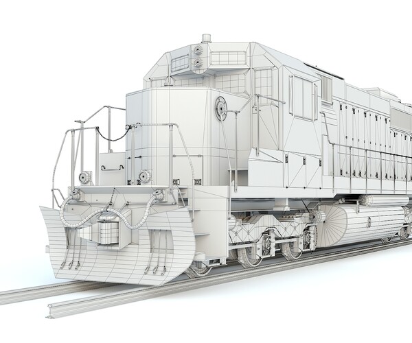 ArtStation - Locomotive EMD SD40-2 Burlington Northern | Resources
