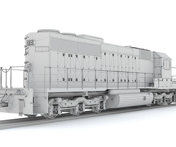 ArtStation - Locomotive EMD SD40-2 Burlington Northern | Resources