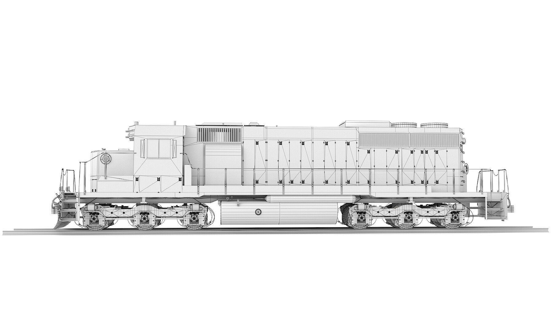 ArtStation - Locomotive EMD SD40-2 Burlington Northern | Resources