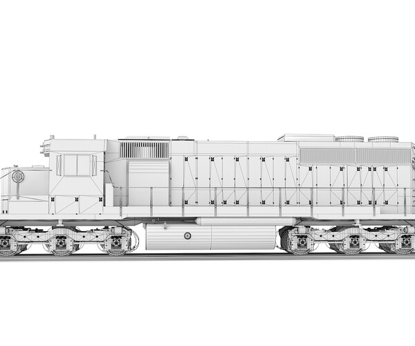 ArtStation - Locomotive EMD SD40-2 Burlington Northern | Resources