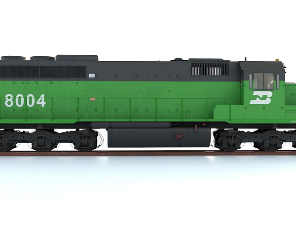 ArtStation - Locomotive EMD SD40-2 Burlington Northern | Resources