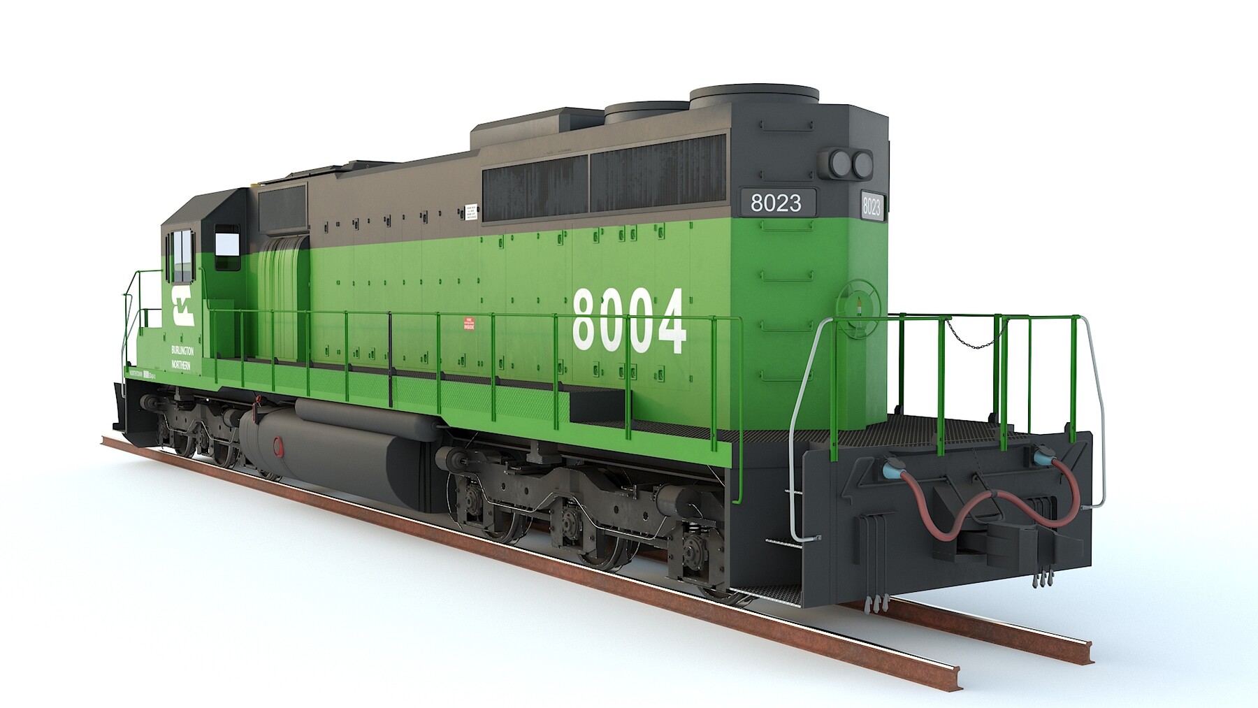ArtStation - Locomotive EMD SD40-2 Burlington Northern | Resources
