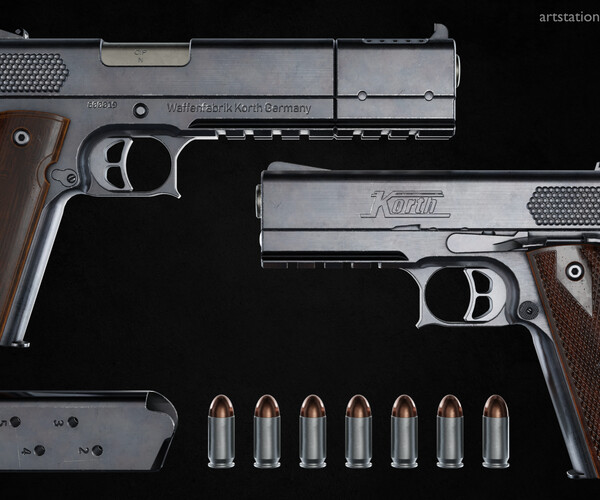 ArtStation - Korth PRS Pistol (Game Ready) | Game Assets