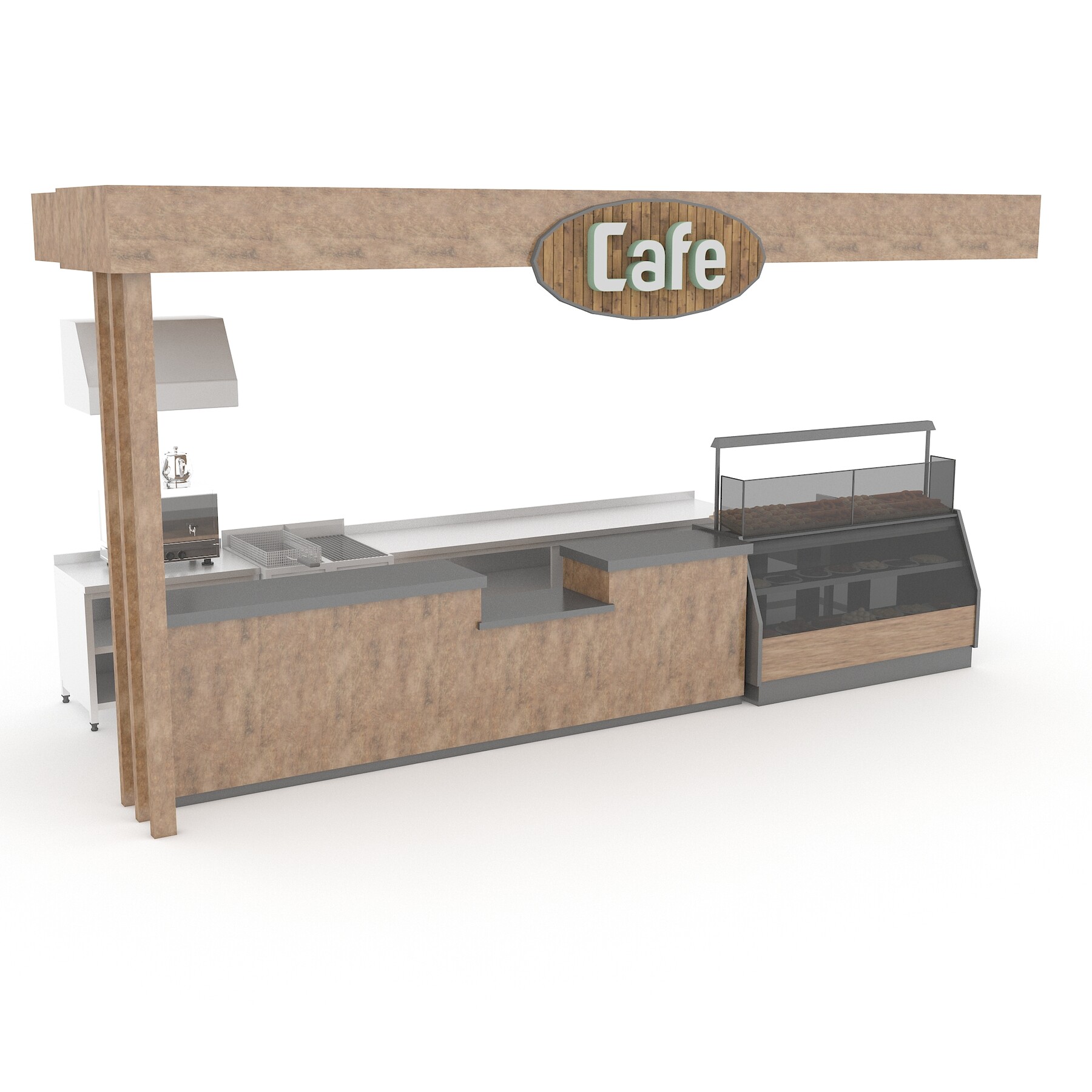 ArtStation - cafe 3d model | Game Assets