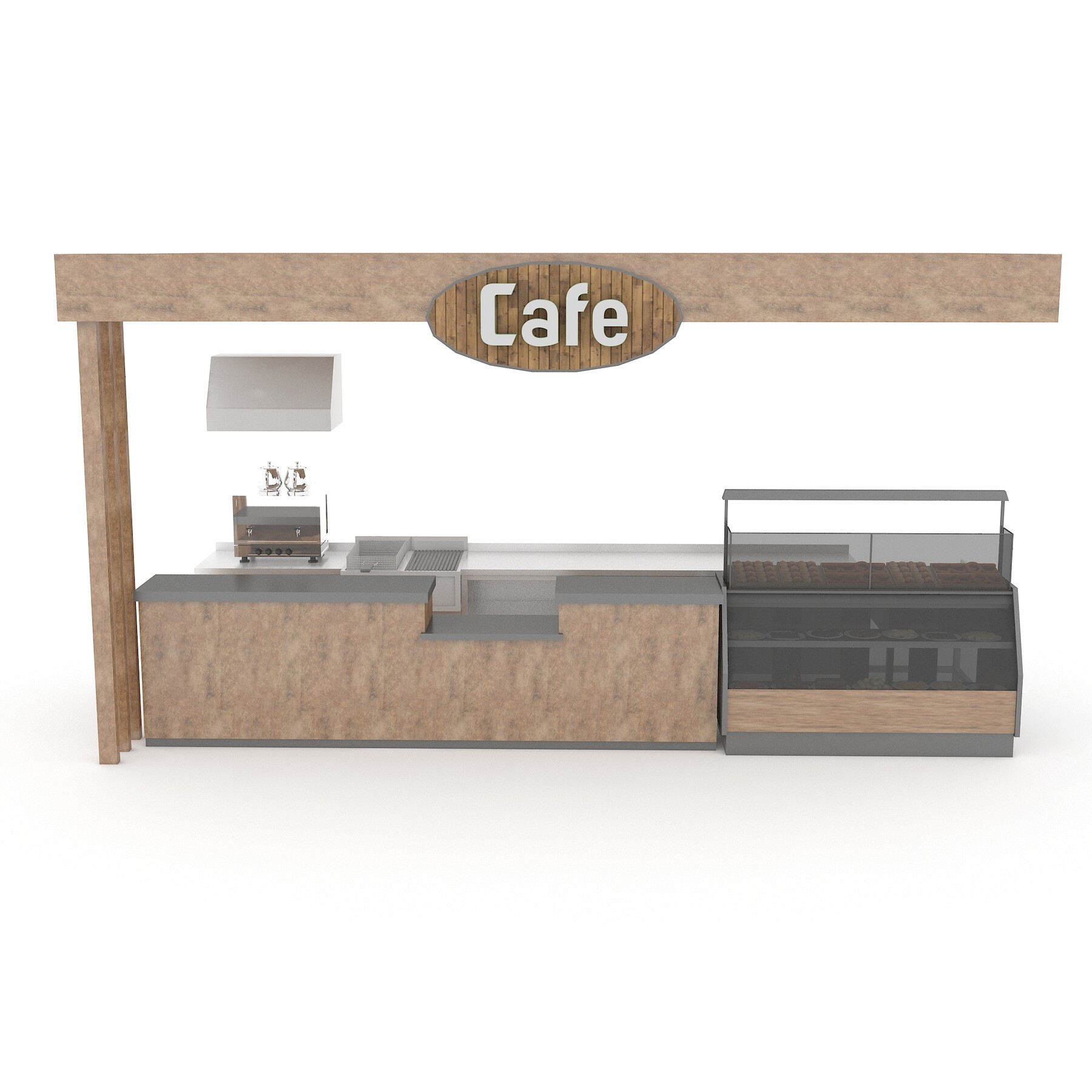 ArtStation - cafe 3d model | Game Assets
