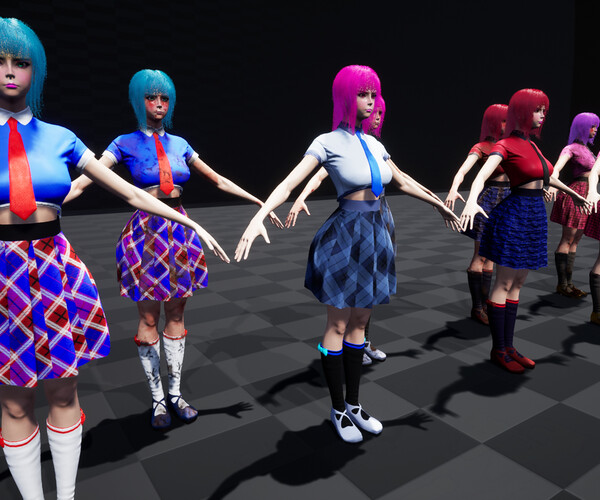 ArtStation - Shcool Girl GAME READY 3D Character | Game Assets