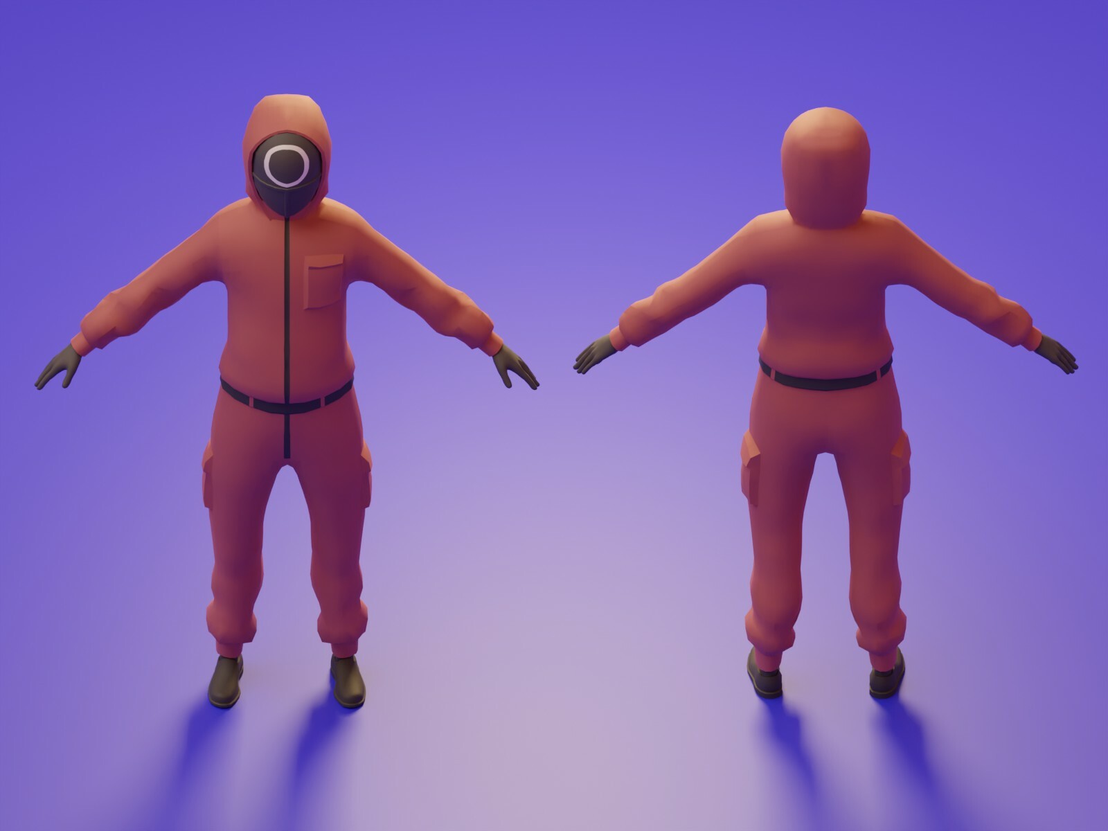 ArtStation - Low Poly Character Squid Game Illustration Set | Game Assets