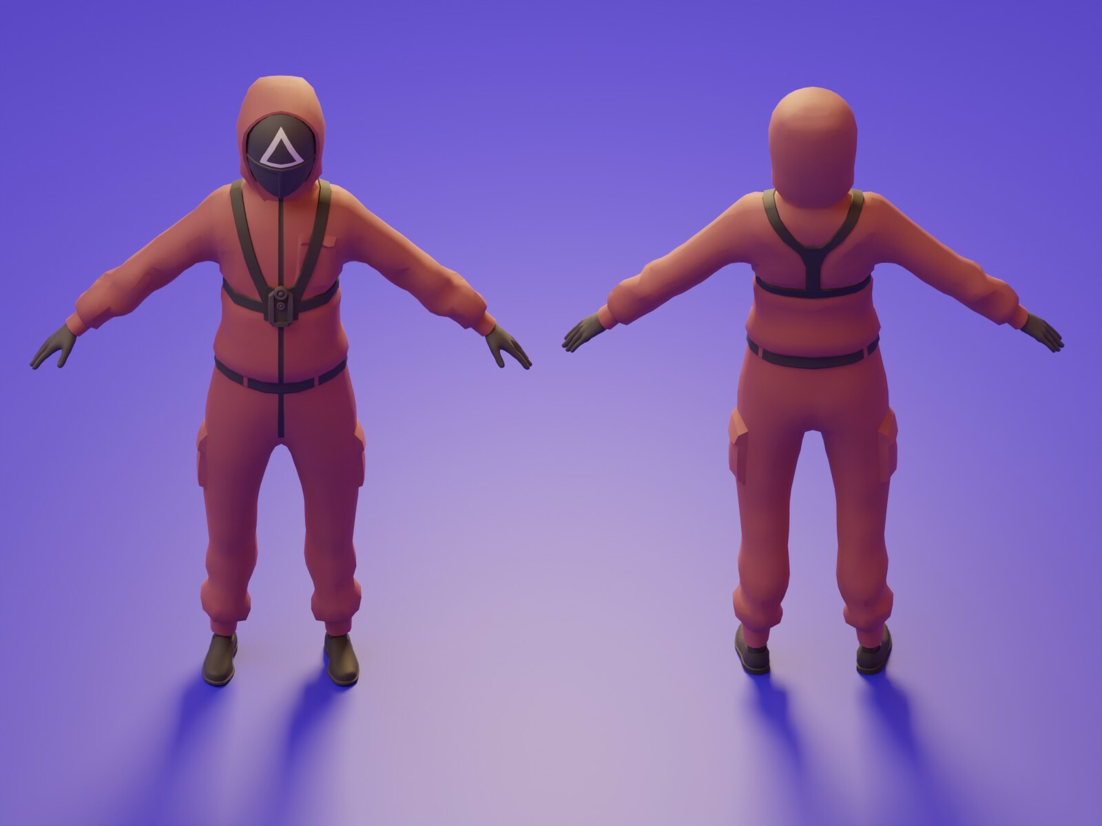 ArtStation - Low Poly Character Squid Game Illustration Set | Game Assets