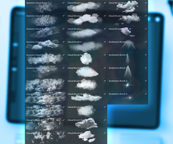ArtStation - Cloud Brushes set for Procreate | Brushes