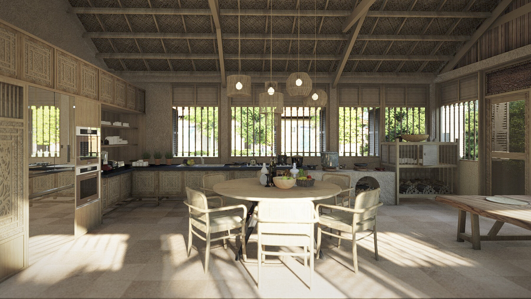 ArtStation - Countryside Kitchen- vietnamese house | Artworks