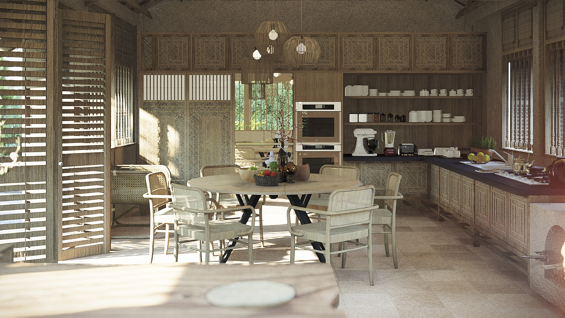 ArtStation - Countryside Kitchen- vietnamese house | Artworks
