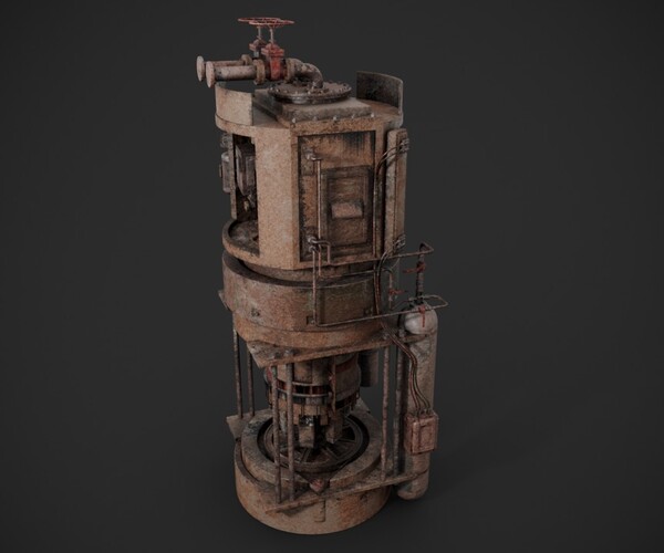 ArtStation - Rusted machinery device | Resources