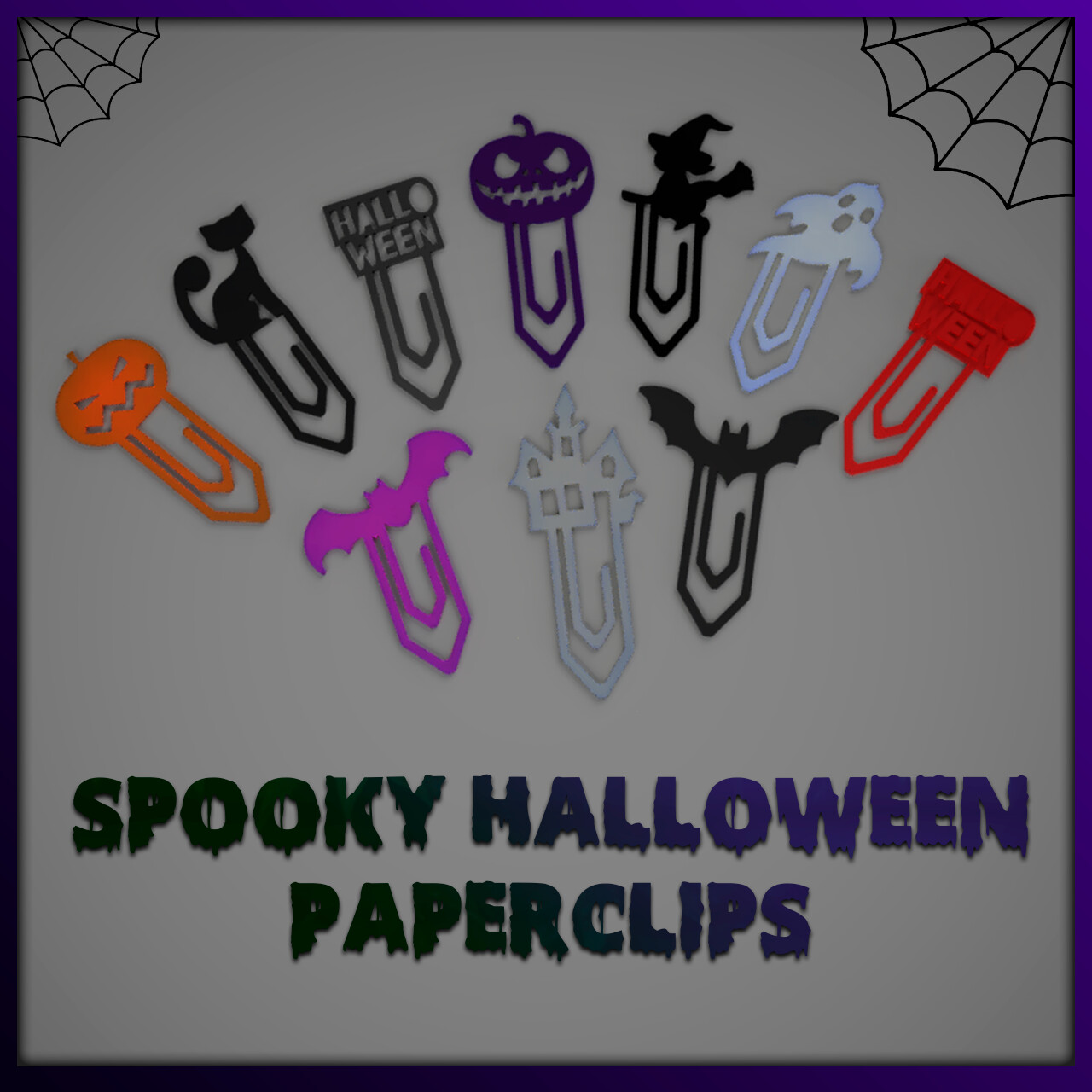 ArtStation - Spooky halloween printable clips | Resources