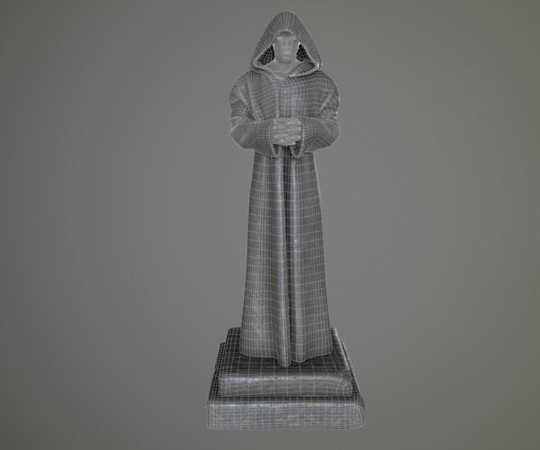 ArtStation - Robe Statue Low-poly 3D model | Game Assets