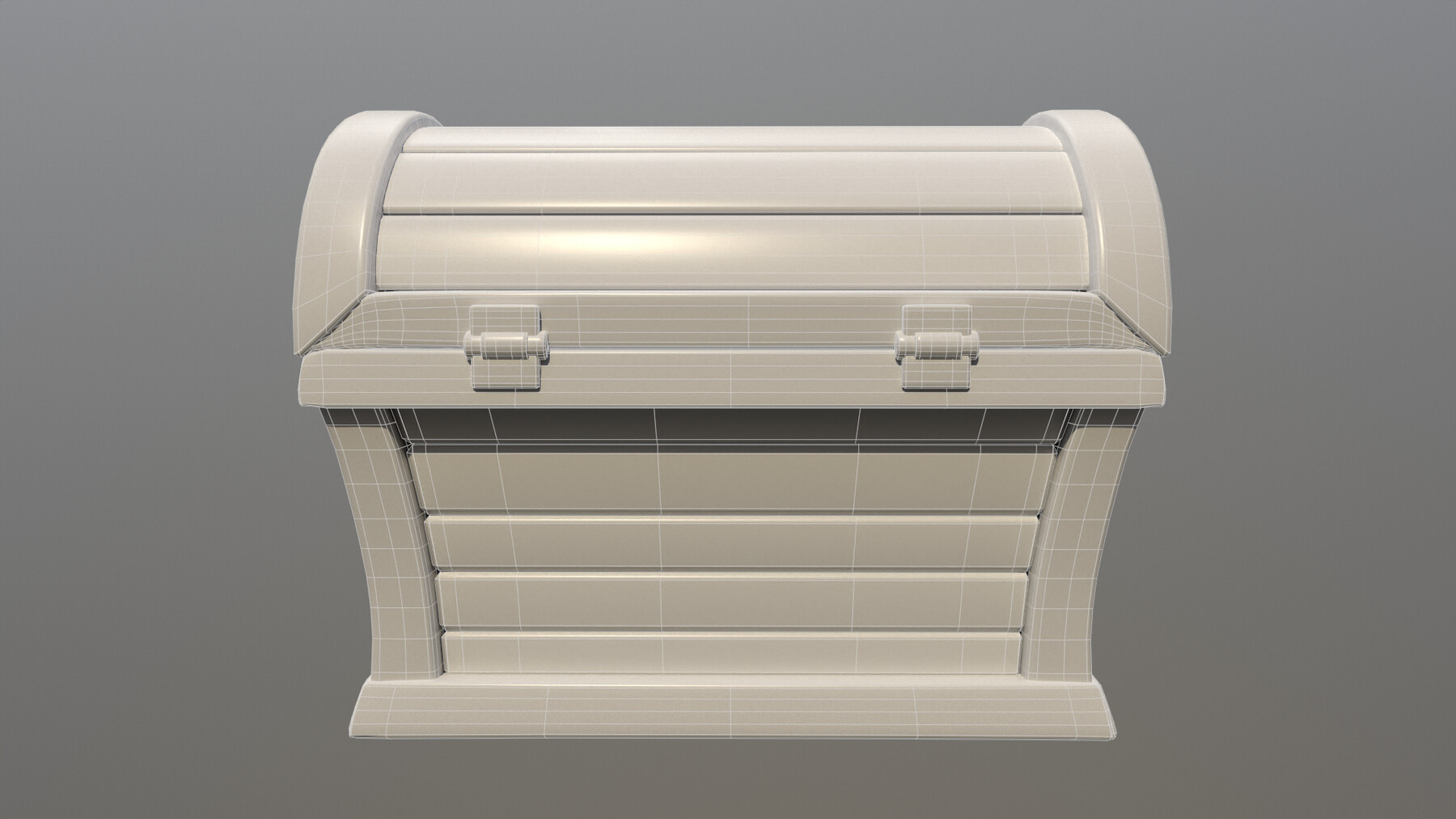 ArtStation - Wooden Chest Low-poly 3D model | Game Assets