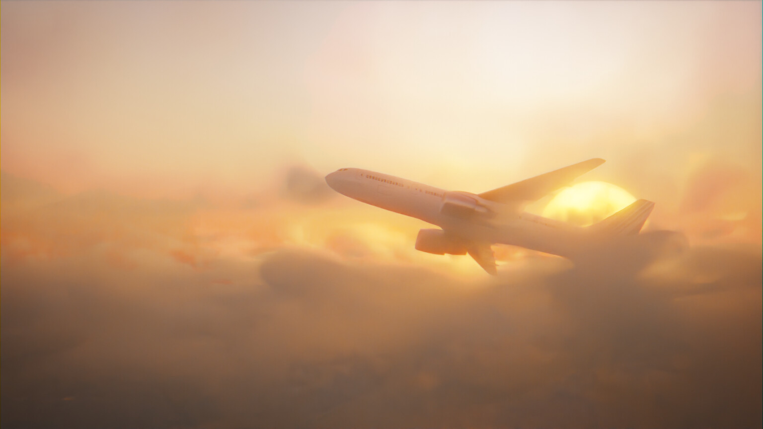 ArtStation - Plane in Clouds - Day time and night time | Resources
