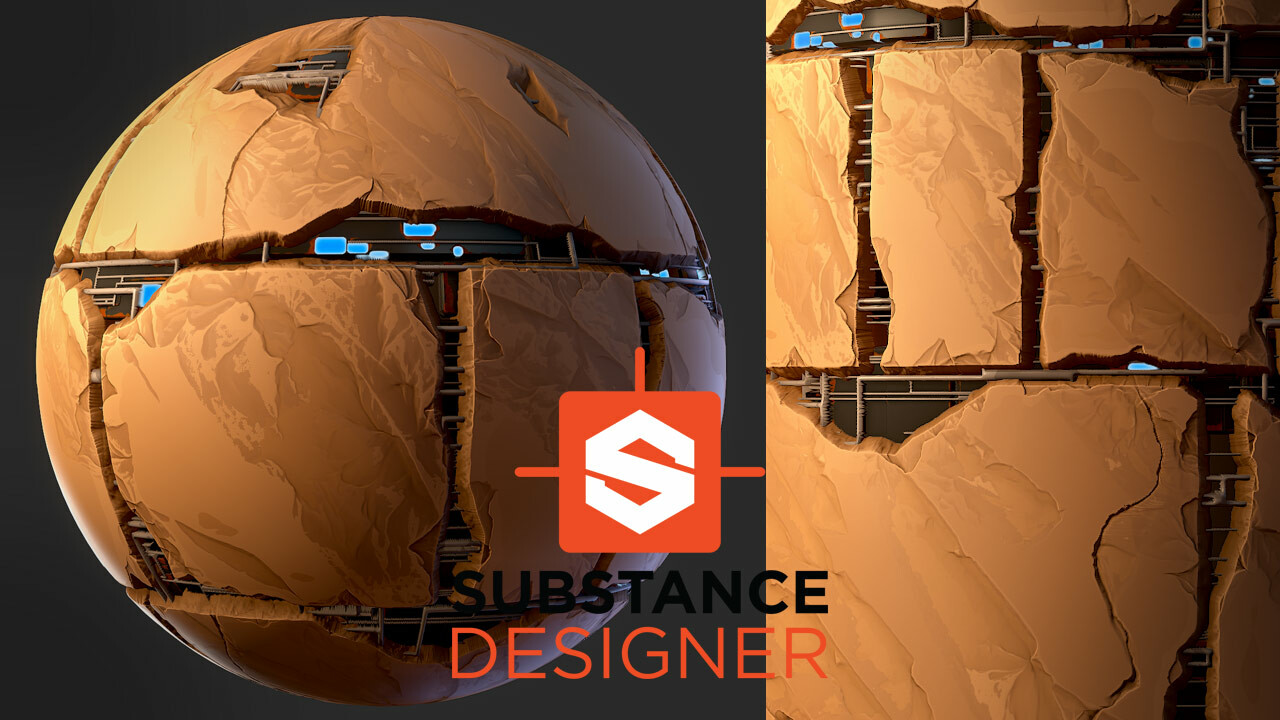 3dExtrude Tutorials - Stylized Sci-Fi Rock - Substance Designer