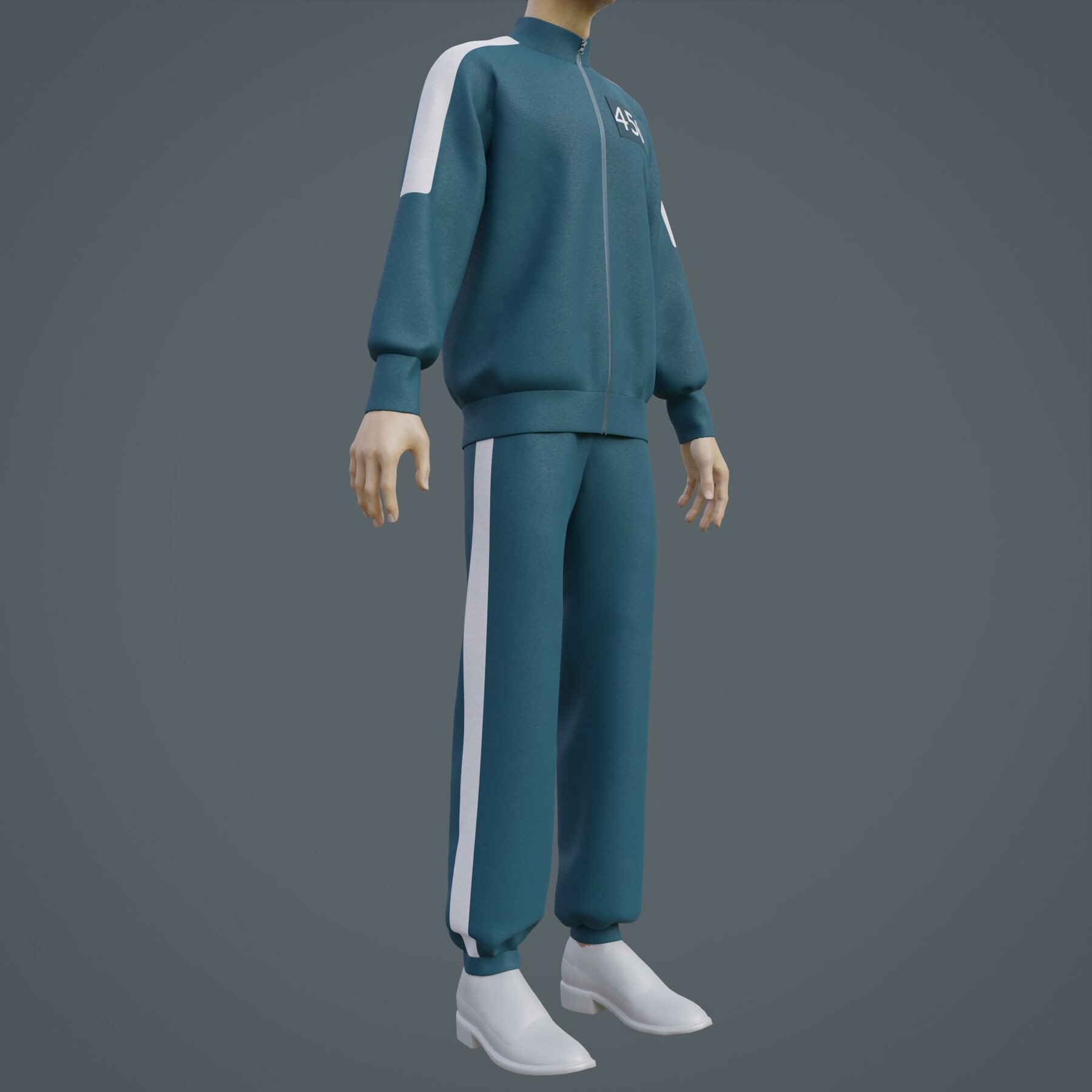 ArtStation - Squid Game Players Uniform - 456 Male Tracksuit Costume 3D ...
