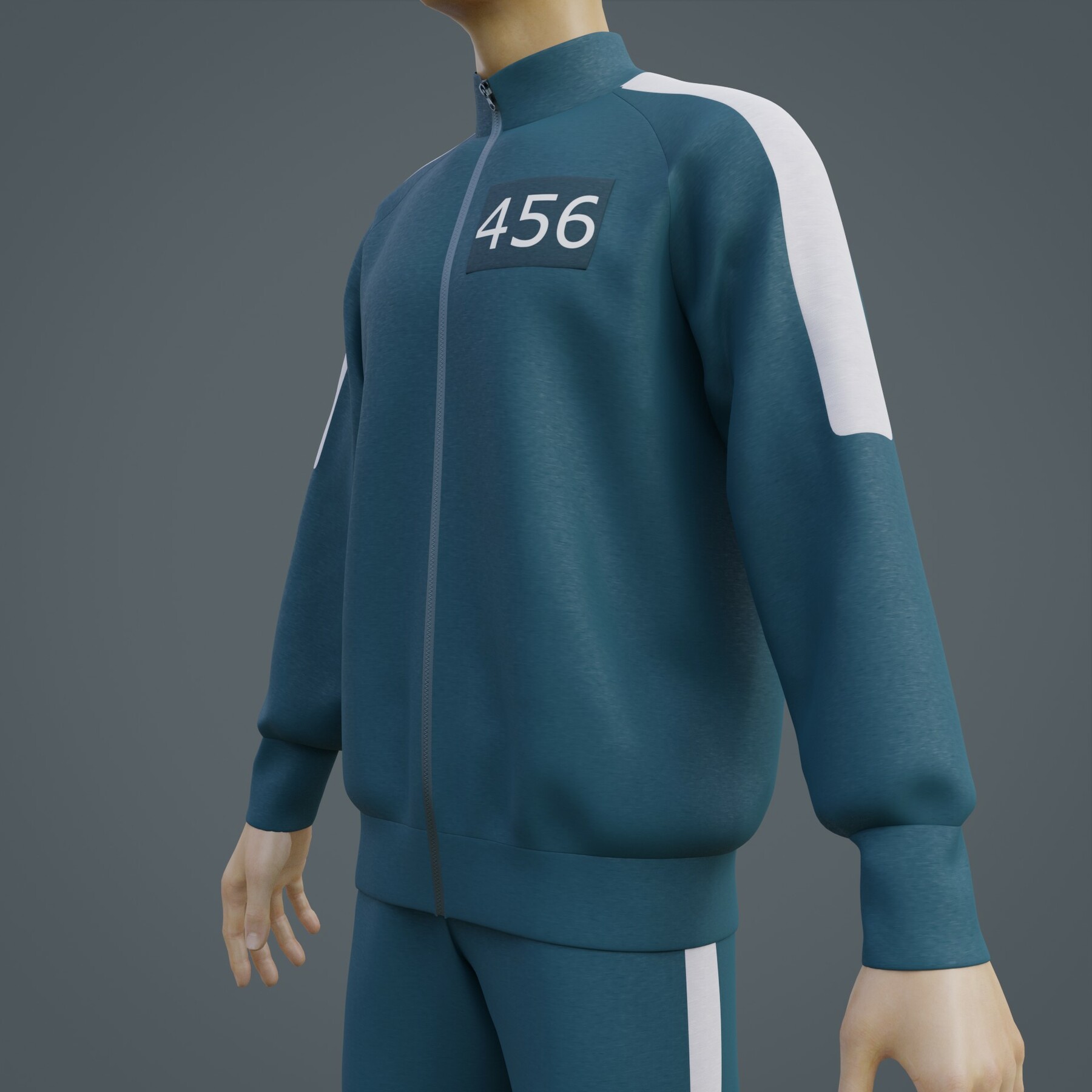 ArtStation - Squid Game Players Uniform - 456 Male Tracksuit Costume 3D ...