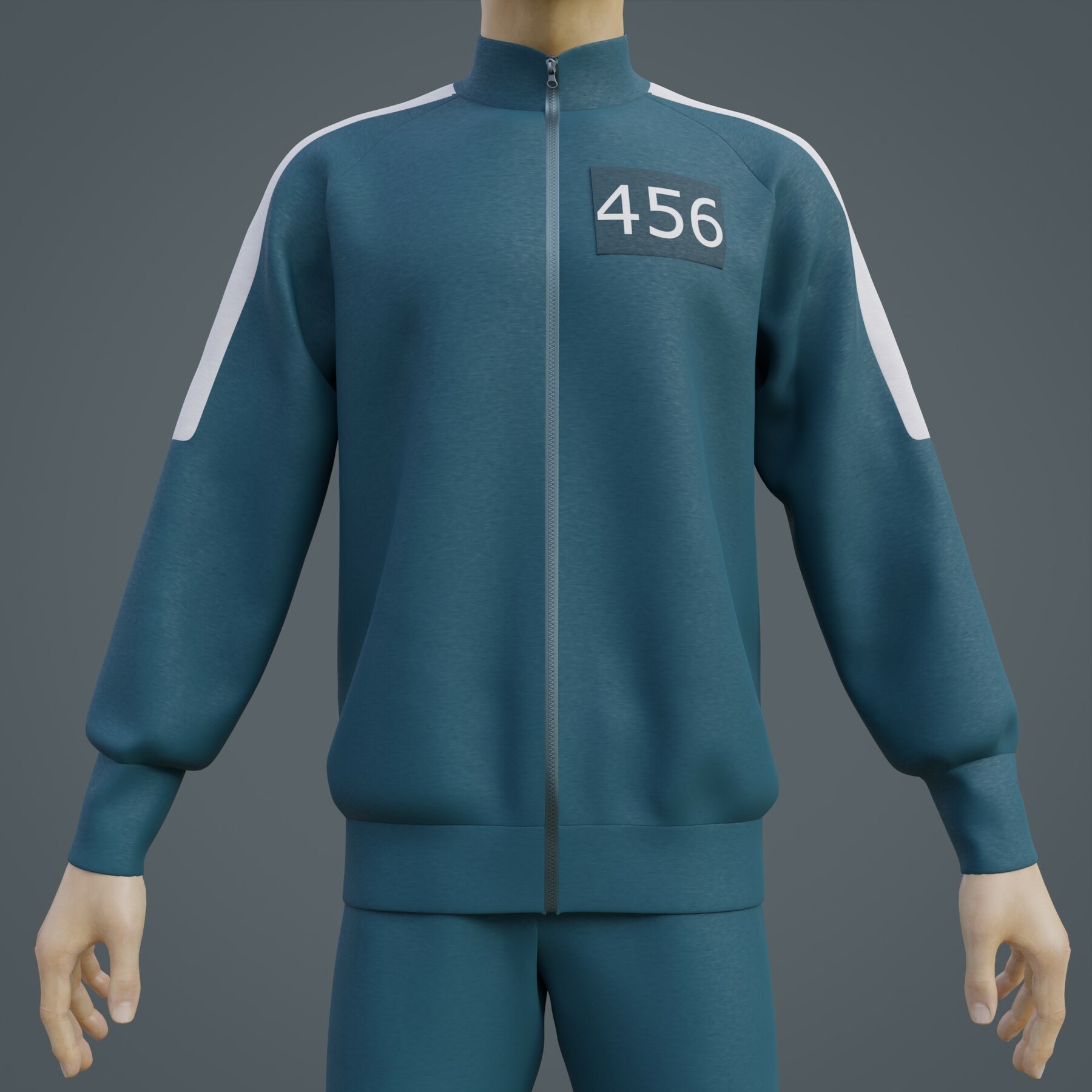 ArtStation - Squid Game Players Uniform - 456 Male Tracksuit Costume 3D ...