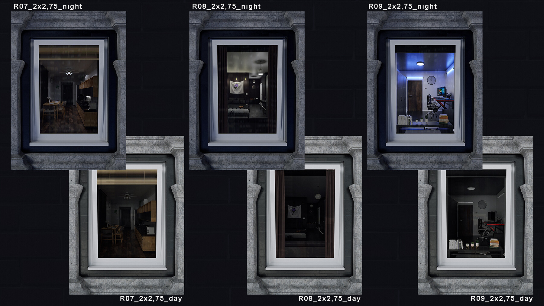 ArtStation - Parallax room pack | One click interiors | 20+20 | KPACK ...