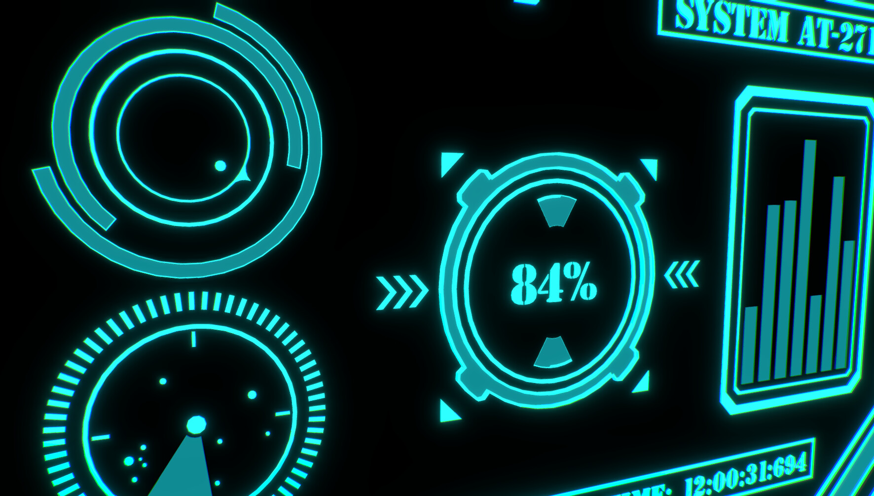 ArtStation - Sci-fi HUD Screen Animated | Game Assets