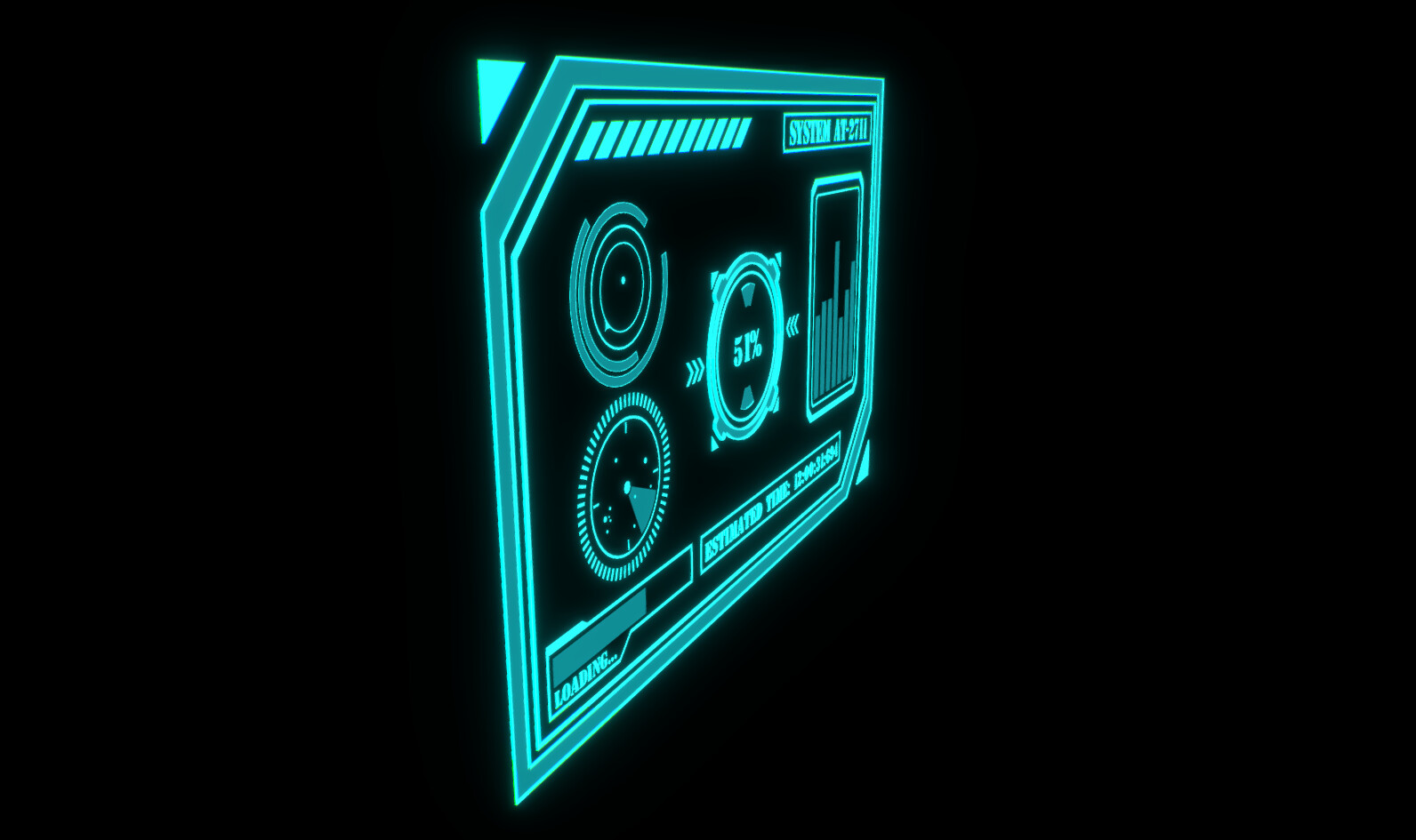 ArtStation - Sci-fi HUD Screen Animated | Game Assets