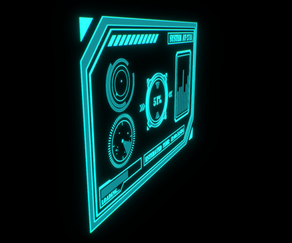 ArtStation - Sci-fi HUD Screen Animated | Game Assets