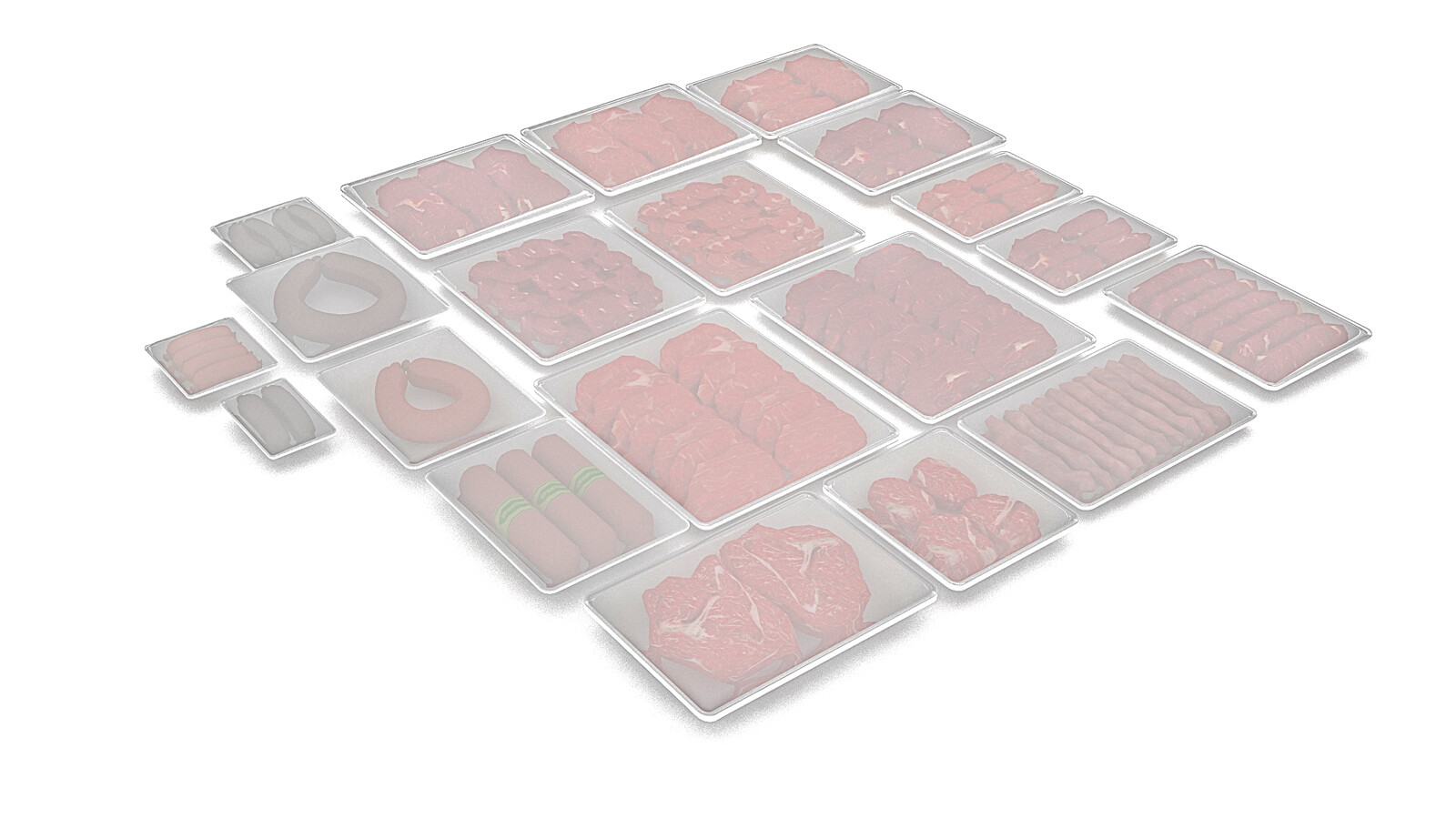 ArtStation - 3D Packaged meat and sausage varieties | Game Assets