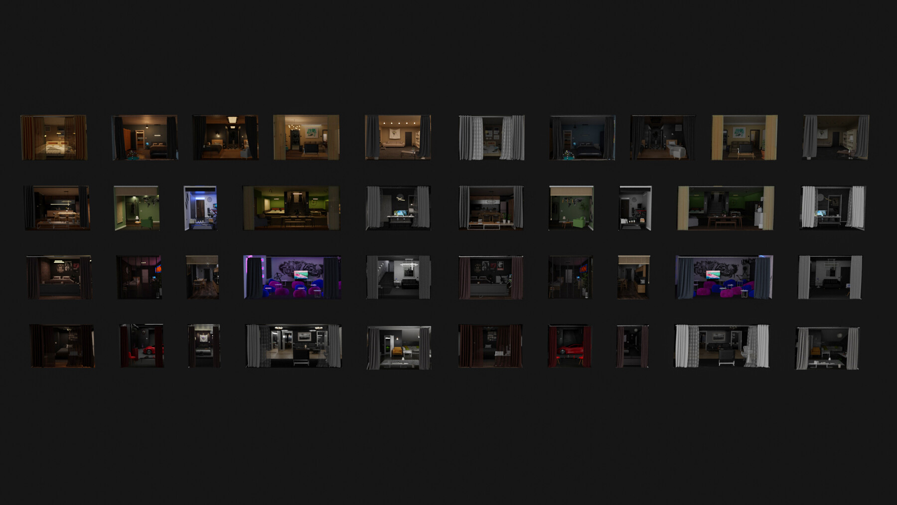 ArtStation - Parallax room pack | One click interiors | 20+20 | KPACK ...