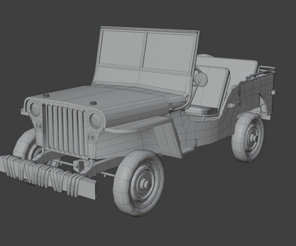 ArtStation - Low-Poly World War II Army Truck | Game Assets