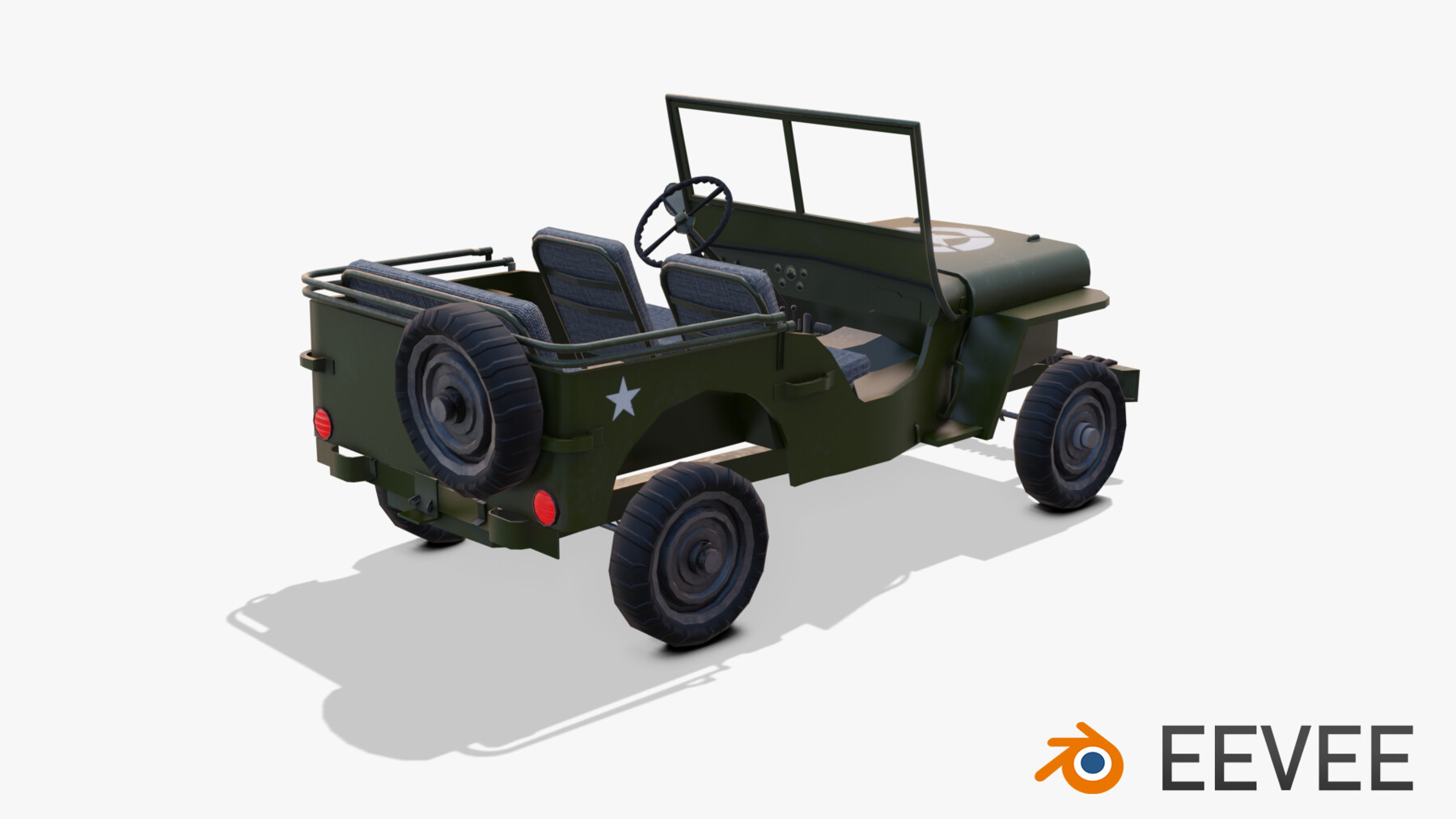 ArtStation - Low-Poly World War II Army Truck | Game Assets