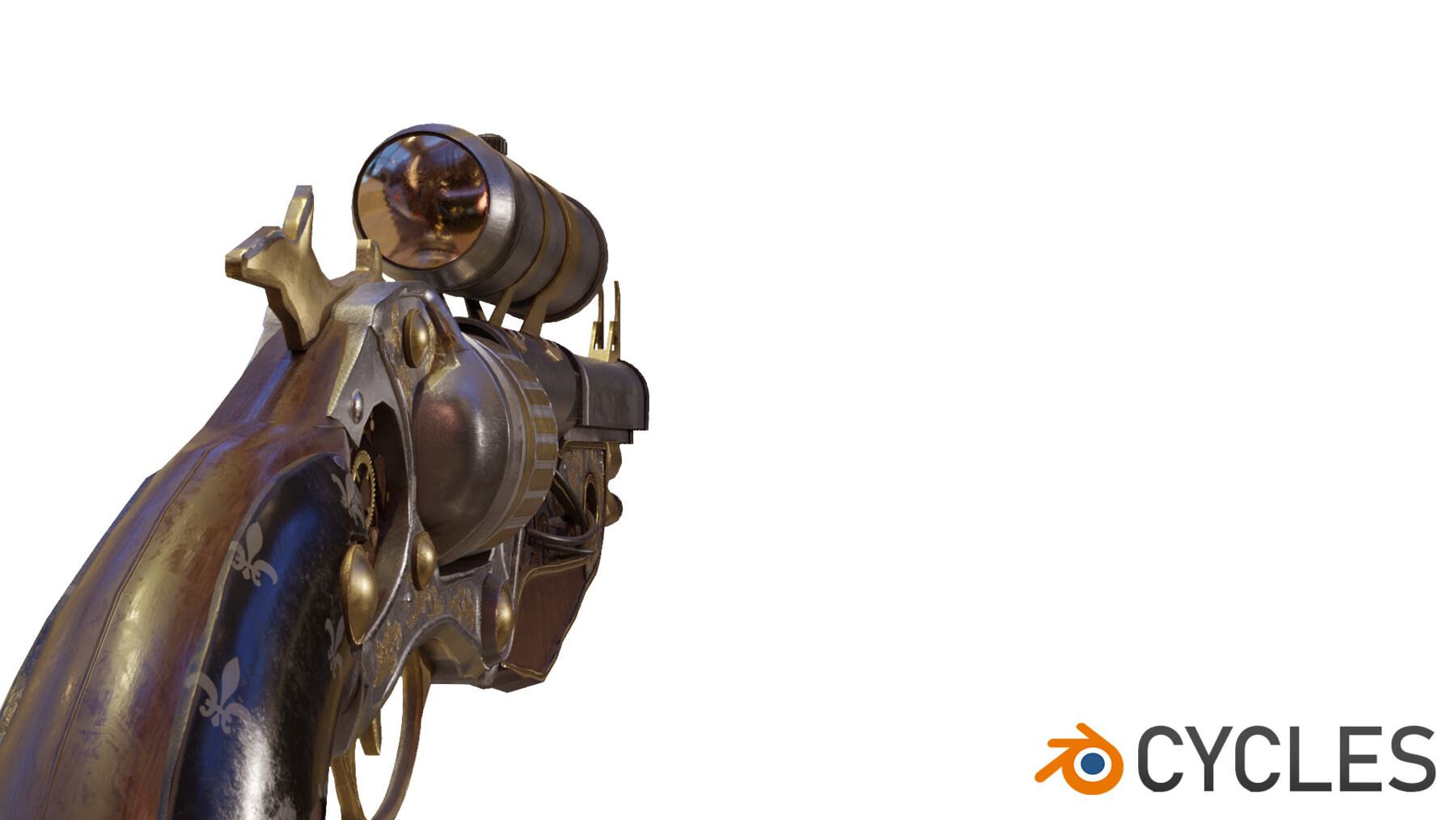ArtStation - Low-poly Steampunk Revolver | Game Assets