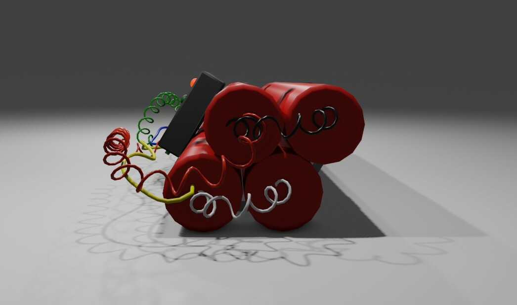 ArtStation - Time Bomb - Dynamite - Bomba Relogio Low-poly 3D model ...