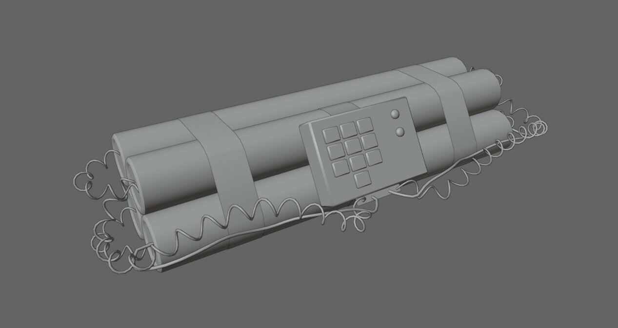 ArtStation - Time Bomb - Dynamite - Bomba Relogio Low-poly 3D model ...