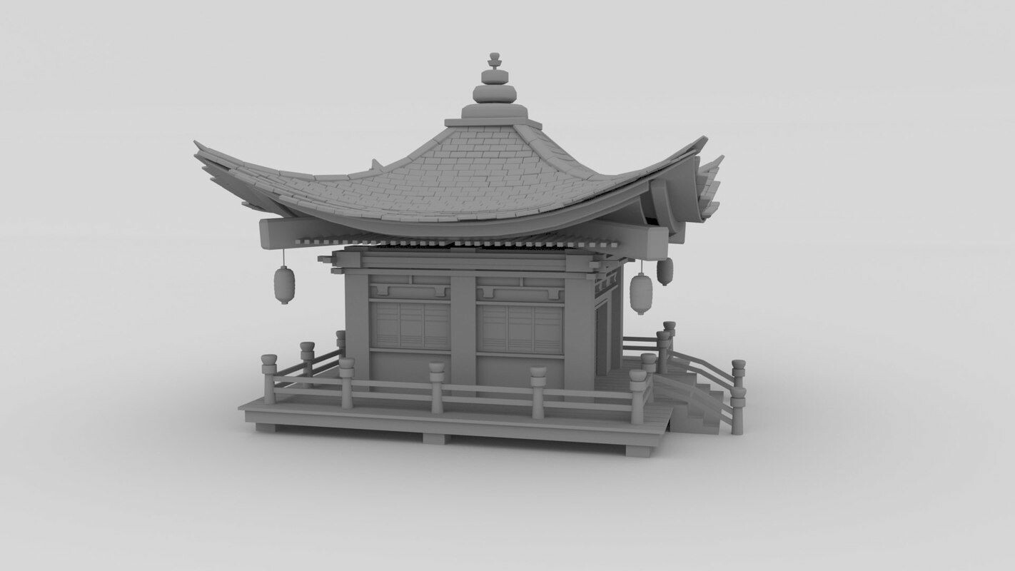 ArtStation - 3D traditional japan temple | Game Assets