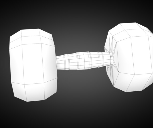 ArtStation - Rubber Grip Hex Dumbbells | Game Assets