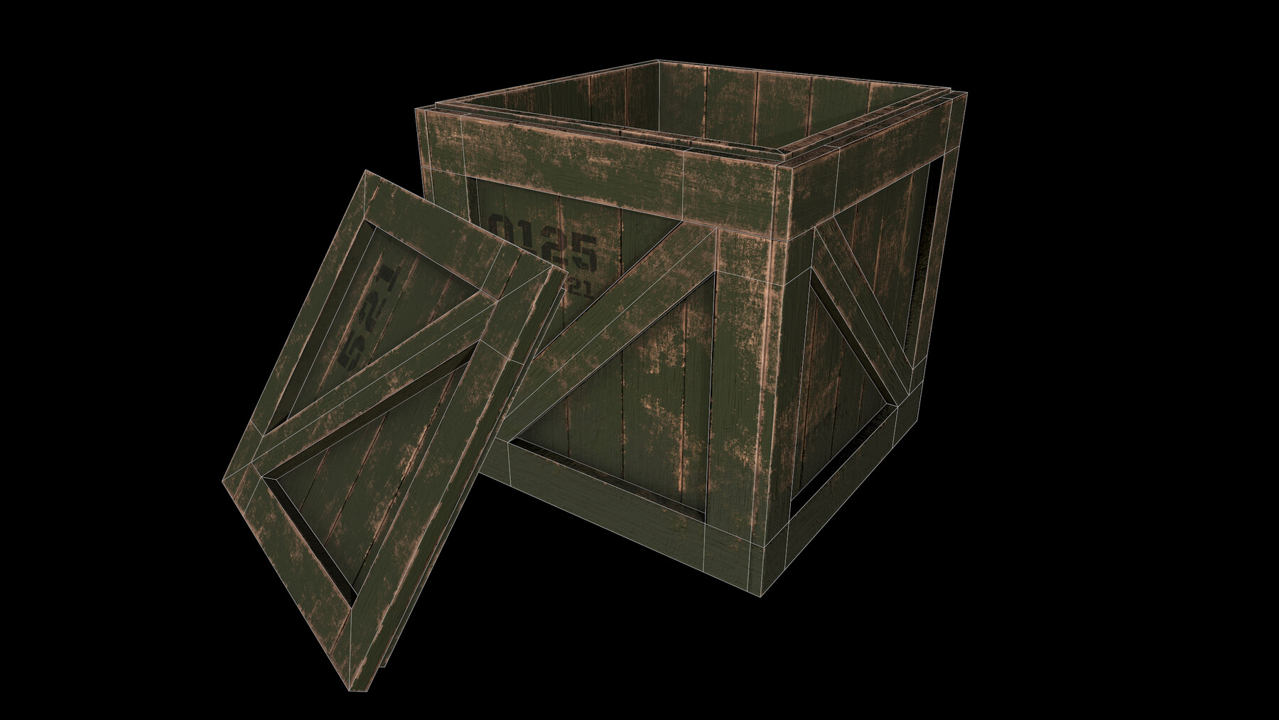 ArtStation - Wooden Box 3d Model (4K PBR Texture) | Game Assets