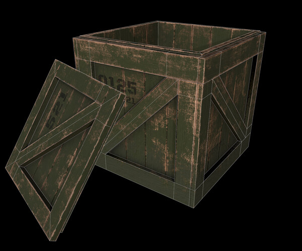 ArtStation - Wooden Box 3d Model (4K PBR Texture) | Game Assets