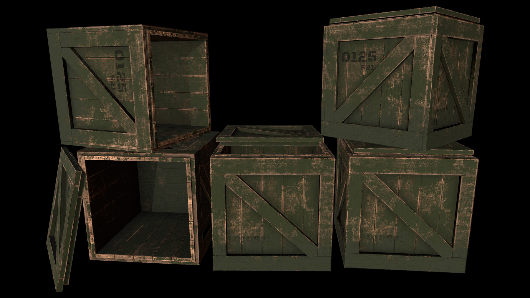 ArtStation - Wooden Box 3d Model (4K PBR Texture) | Game Assets